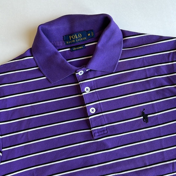 Polo Ralph Lauren | Shirts | Polo Ralph Lauren Purple Striped Pique ...